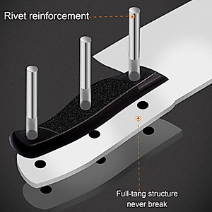 Meat Cleaver Knife 7.2 Inch, Ultra Sharp Chinese Chef's Knives, Full-tang Chopping Knife, 30Cr13 Steel Blade Thickness 2 mm, TJ SEGA Series TC17068