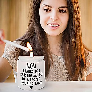 Mom Candle Gifts for Mom Birthday Mothers Day Gifts for Mom from Daughter, 7OZ Funny Long Lasting Lavender Scented Candles, Happy Christmas Bday Thanksgiving Day Presents for Mother from Daughter