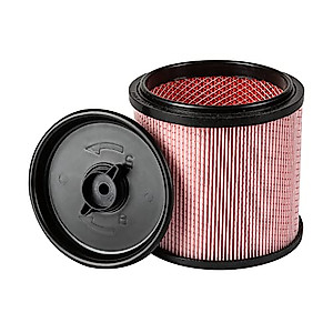 Amazon Basics Fine Dust Cartridge Filter & Retainer, 5 to 20 Gallon, Non-HEPA, Red