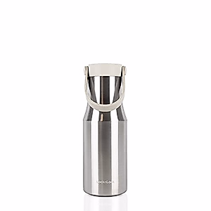 LocknLock Metro Bottle Double-Wall Insulated Stainless Steel with Silicone Handle, 16 oz, Silver