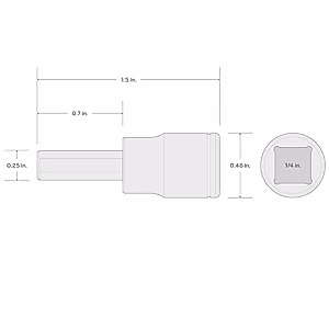 TEKTON 1/4 Inch Drive x 2.5 mm Hex Bit Socket | SHB032X3