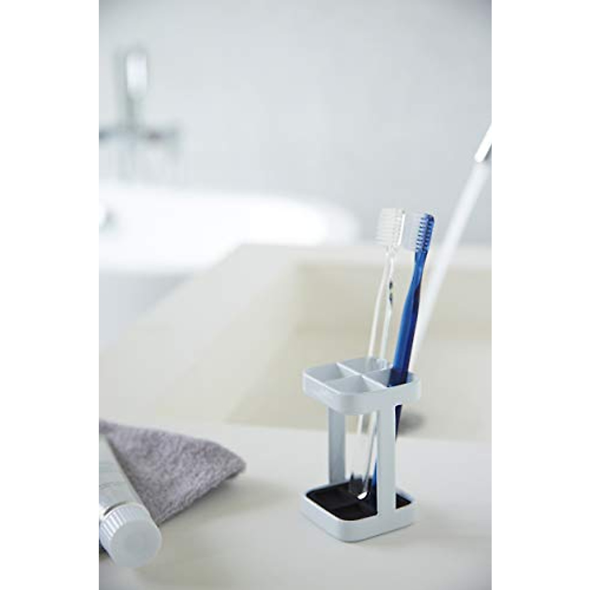 Yamazaki Home Tower Slim Toothbrush Stand – Bathroom Holder Organizer