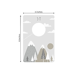 Canopy Street Gender Neutral Closet Clothing Dividers/Trendy Mountain Closet Organizer for Boy Or Girl Newborn to 4T Clothes / 4" x 6" Adventure Nursery Dividers