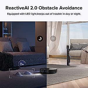 roborock S7 MaxV Plus Robot Vacuum and Sonic Mop with Auto-Empty Dock, ReactiveAI 2.0 Obstacle Avoidance, Real-Time Video Call, 5100Pa Suction, Perfect for Pet Hair