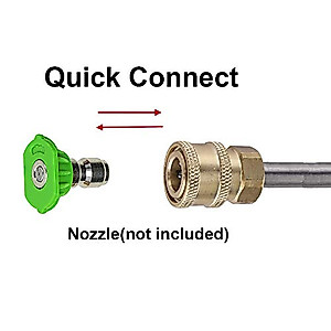 RIDGE WASHER Pressure Washer Extension Wand, 17 Inch Stainless Steel 1/4 Inch Quick Connect Power Washer Lance, 2 Pack