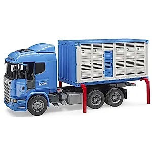 Scania R-Series Cattle Transport Truck w 1 Cattle