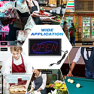 Liliful 2 Pcs Neon Open and Closed Signs for Business Set 19" x 10" LED Open Signs for Business Window Door with 2 Modes Ultra Bright Electronic Advertisement Display Bar Shop Hotel Barbershop