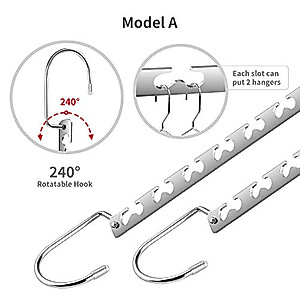 Closet Hangers Organizer, Space Saving Magic Hangers for Closet Clothes Space Saver Metal Hangers (12 Pack)