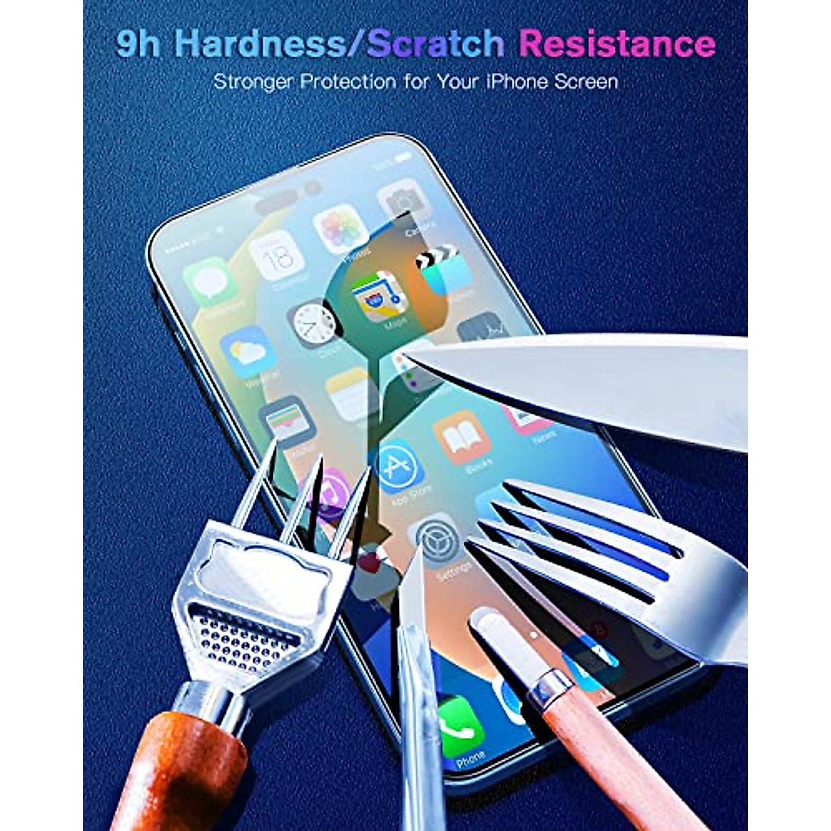 Benazcap Screen Protector for iPhone 14 pro 6.1'', Auto Dust-Elimination,Bubbles Free/Anti Scratch/9H+ Hardness Tempered Glass for iPhone 14 pro 6.1 Inch 2022, 2 Pack