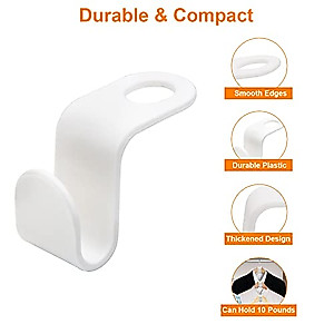 40 PCS Clothes Hanger Connector Hooks, Catcan Plastic Cascading Hangers Space Saving Clothes Hangers for Cabinets Heavy Duty Clothes Closet (White)