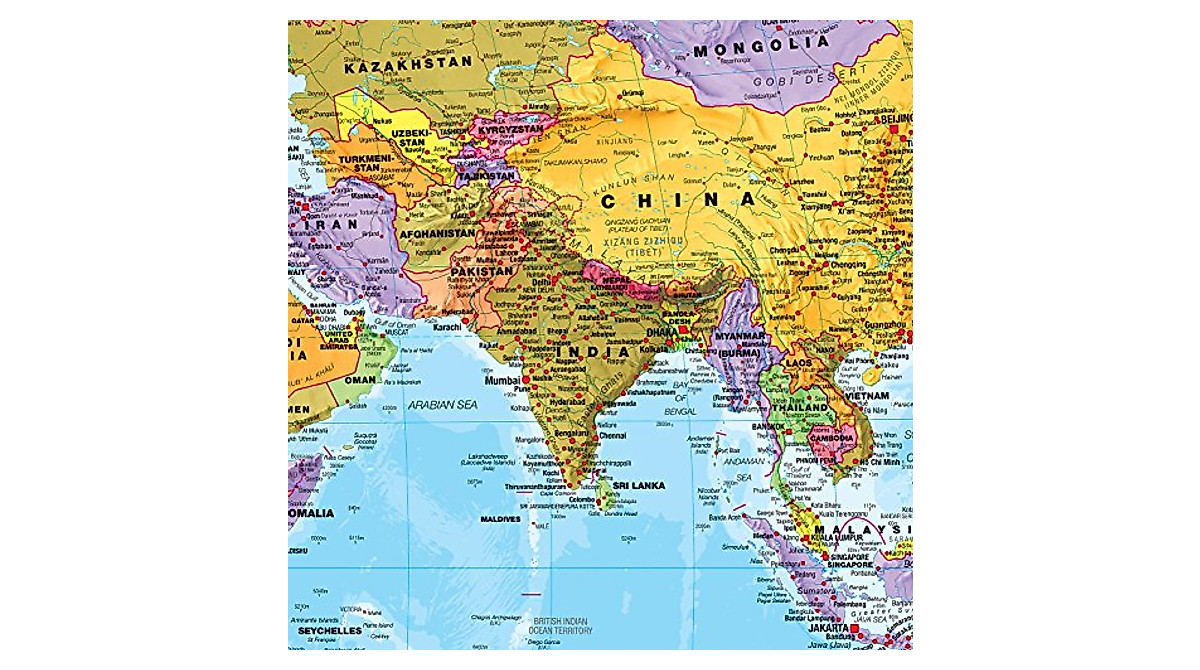 Giant World Map 46x80 Inch - Educational & Decorative Map