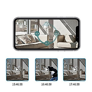 Eujgoov Mini WiFi Camera with Infrared Night Rechargeable Battery and HD Monitoring for Home Security