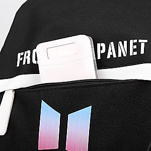 Korean Laptop Backpacks Daypack Black Casual Bags Outdoor Hiking Travel Bag for Women…