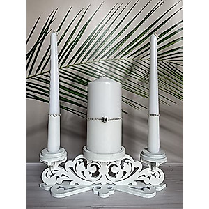 Unity Candle Holder-Unity Candle Stand-Unity Candle-Pillar Candle Holder-Wedding Gift -Ceremony Decoration-Wedding Centerpiece (Big)