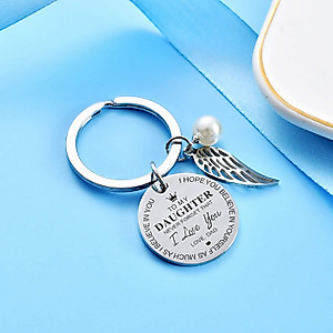 to My Daughter Keychain from Dad Mom Inspirational Gift Never Forget That I Love You Forever Birthday Gift Graduation Gifts (To my daughter from dad)