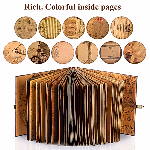 Our Adventure Book Travel Diary Photo Book,Scrapbook, Photo Album,Retro Style Travel Souvenir, Vintage Guestbook DIY Anniversary Wedding Travel Writing Baby Friend Gift, Valentine's Day Gift(Ball)