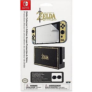 PDP Gaming Zelda Collector's Edition Play and Protect Screen Protection and Skins Screen Protector, Console Skin, 2 Joy Con Skins: Zelda - Nintendo Switch