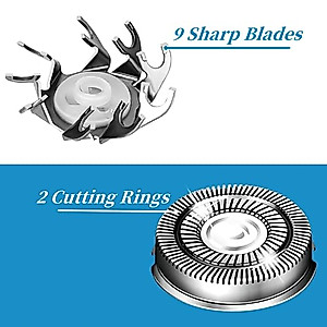 Shaver Head Replacement Blade for Skull Shaver Pitbull Gold Silver Platinum PRO Shaver Replacement Blade 4 Head,Replacement Heads Compatible with Pitbull Skull Shaver Replacement Blades,8 Packs.