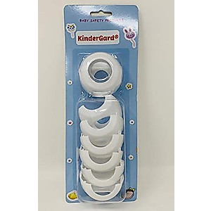 (4 Pack) KinderGard Baby Safety Door Knob Covers to Child Proof Doors Easy Installation,Toddler,Child,Accident, Lock, Universal,Cover,Protection, Babyproofing, Works with All Knobs up to 2 ¼ inches