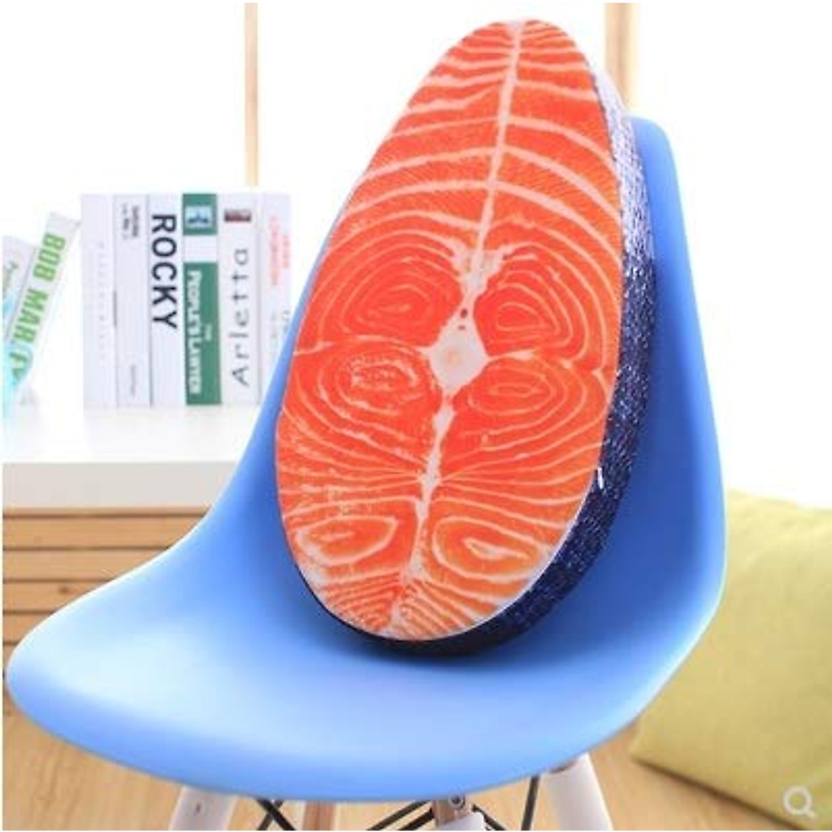 Washable Amusing Simulation Tasty Salmon Fish Sushi Pillow Cushion Home Decor