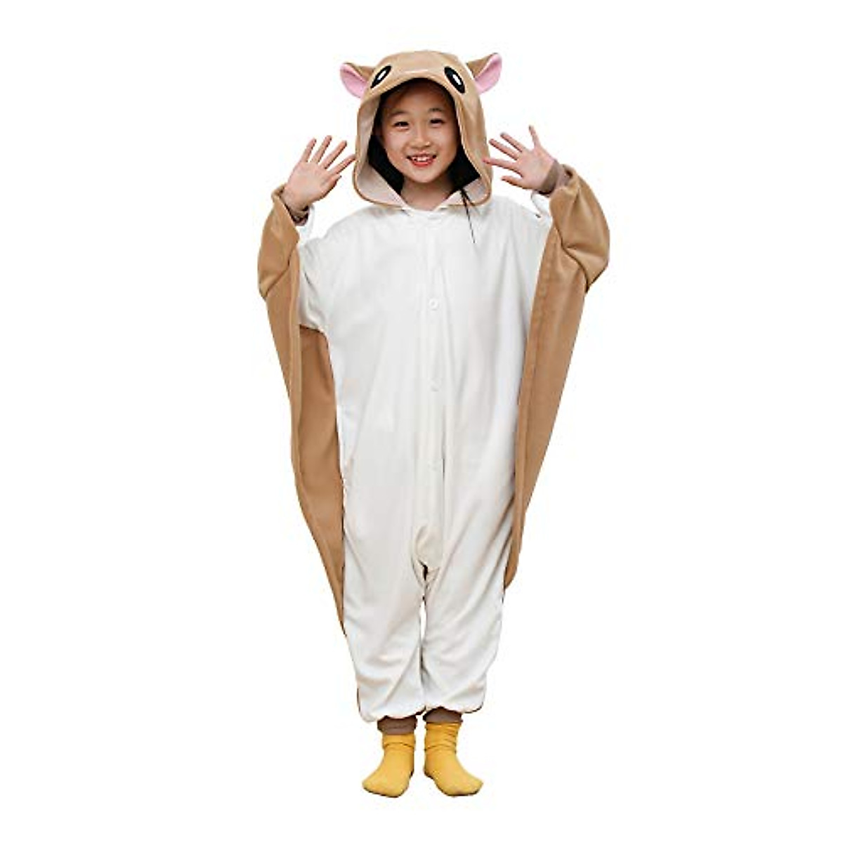 Flora Huxley Kids Animal Onesie Cosplay Helloween Costume (Flying Squirrel, 6 Years)