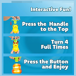 Light Up Animal Spinning Tops for Kids, 8 UFO Toys with Flashing LED Lights, Fun Birthday Party Favors, Goodie Bag Fillers Gift for Boys and Girls 3 4 5 6 7 8