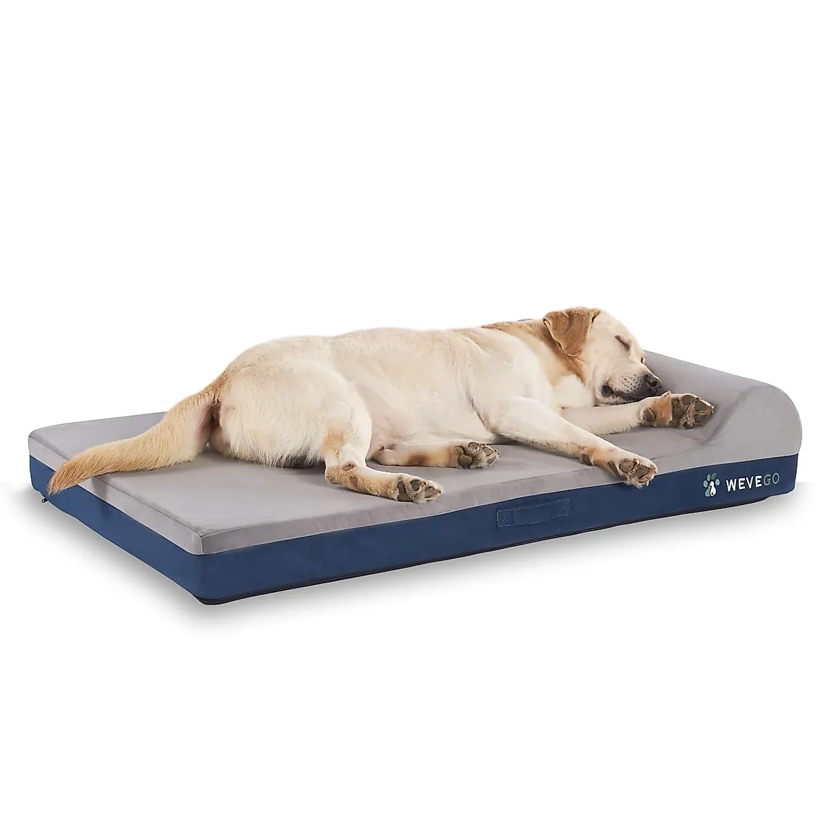 WEVEGO Orthopedic Dog Bed, 7.87-inch Thick Gel Memory Foam Pet Beds with Pillow, Durable Soft Flannel Fabric with Waterproof Liner & Removable Washable Cover Dog Beds for Medium Breed Dogs