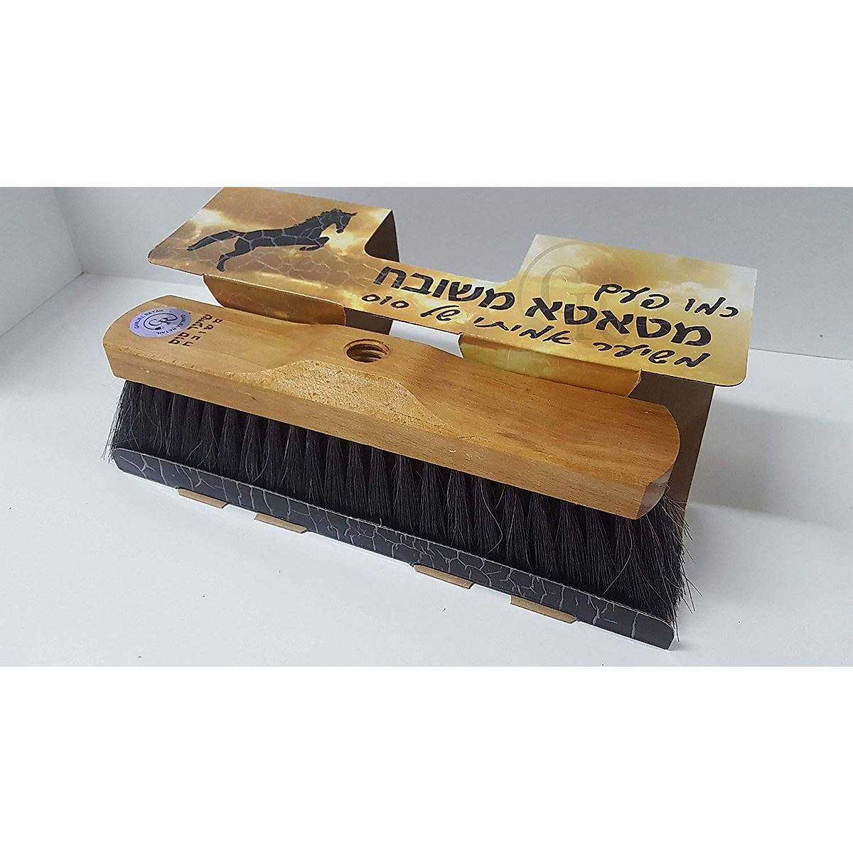 GAMLIEL RETAIL© Broom Head, Made Pure Horse Hair Floor Brush Sweeper 11.80" x 3.15" x 3.15" inch, Natural Wooden Base Superior Horsehair Broom Like an Old time
