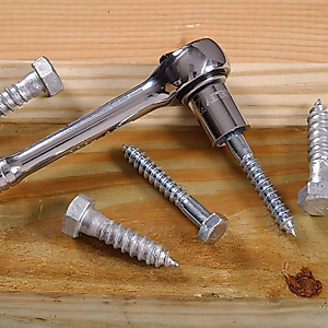 The Hillman Group 230131 Hex Lag Screw, 1/2-Inch X 4-Inch, Zinc (25-Pack)