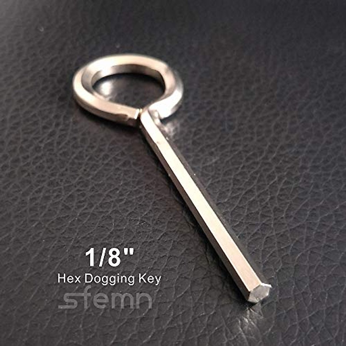 1/8” Standard Hex Dogging Key with Full Loop, Allen Wrench Door Key for Push Bar Panic Exit Devices, Solid Metal - 10 Packs