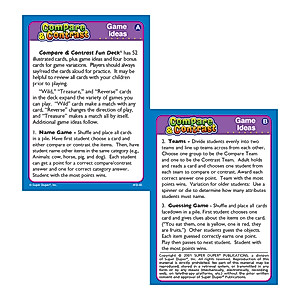 Super Duper Publications | Compare and Contrast Fun Deck | Language Development and Reasoning Skills Flash Cards | Educational Learning Materials for Children