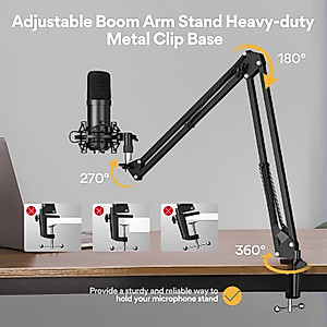 USB Microphone Kit 192KHZ/24BIT Plug & Play MAONO AU-A04 USB Computer Cardioid Mic Podcast Condenser Microphone with Professional Sound Chipset for PC Karaoke, YouTube, Gaming Recording (Renewed)