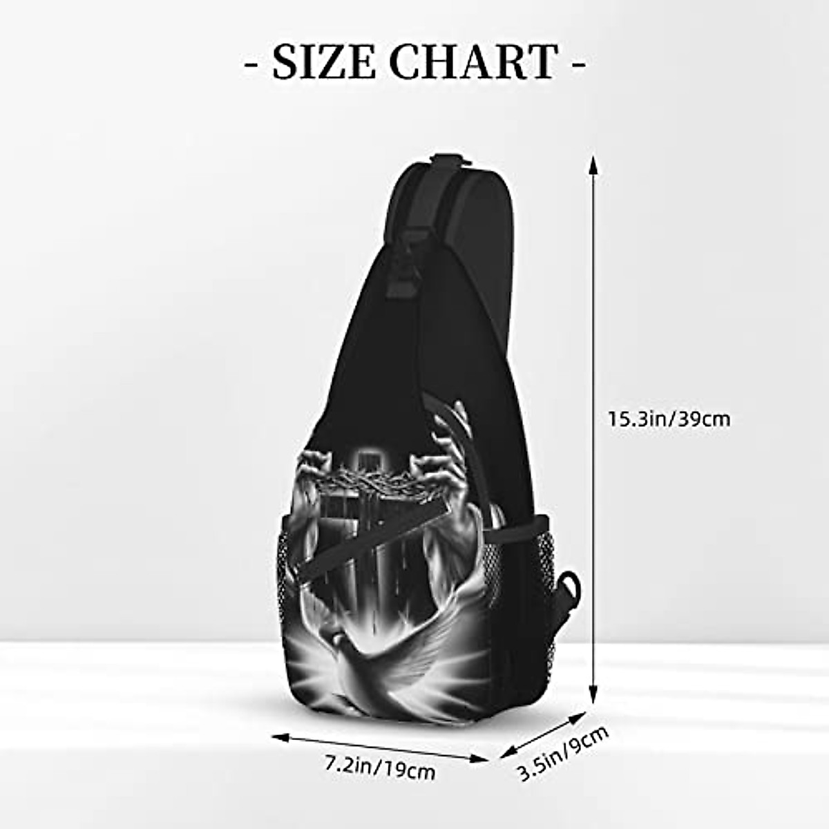 Christian Jesus Sling Bag Crossbody Chest Daypack Fashion Jesus Cross Casual Backpack Shoulder Bags for Women Men