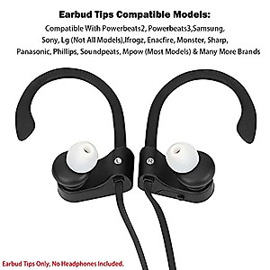 DMZHY 9 Pairs Earbud Tips Replacement Earbud Tips Earbud Replacement Tips Ear Bud Covers Silicone Ear Bud Replacement Pieces Fit for in-Ear Headphones(Inner Hole from 3.8mm-5.1mm Earphones) SML White