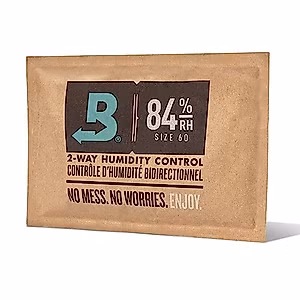 Boveda 84% Two-Way Humidity Control Pack For Seasoning – Season Wood Containers – Size 60 – Single – Individually Wrapped Seasoning Packet