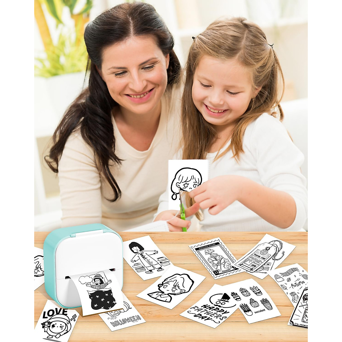 T02 Mini Sticker Printer Thermal Paper, M02L White Non-Sticky Paper, Compatible With Memoking, Memoqueen, Phomemo T02 Pocket Printer, Black On White Paper, 53mm x 3.5m, 3 Rolls, Keep for 10 Years