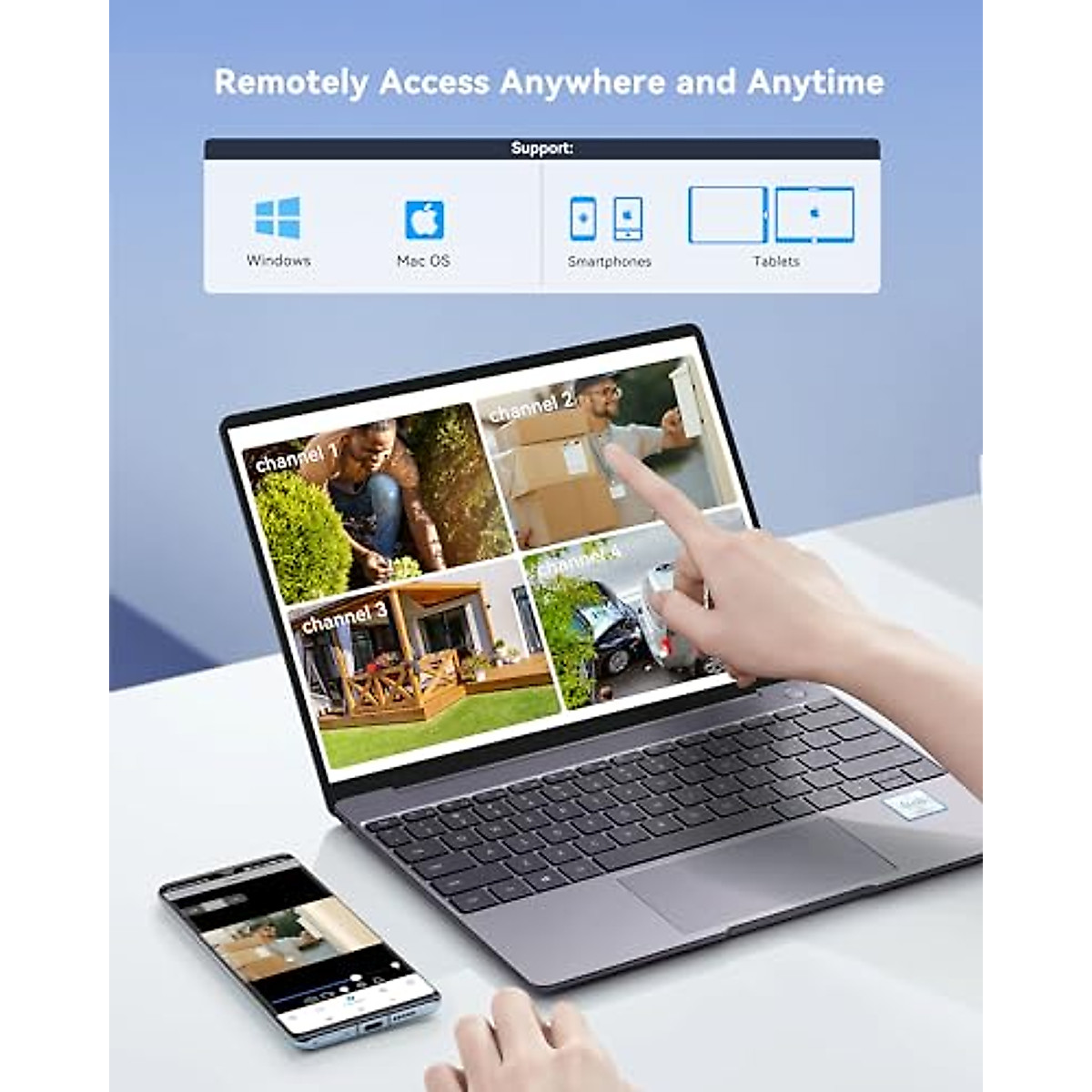 Swann Home DVR Security Cam System with 2TB HDD, 8 Channel 8 Cam, 4K UHD Video, Indoor Outdoor Wired Surveillance CCTV, Color Night Vision, Heat Motion Detection, LED Lights, Sirens, 856808