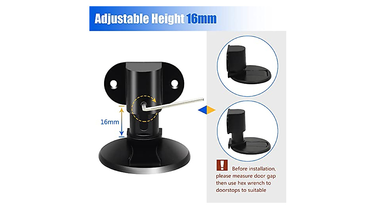 KOLAKO Magnetic Door Stopper - Adjustable, Rustproof & Easy Install