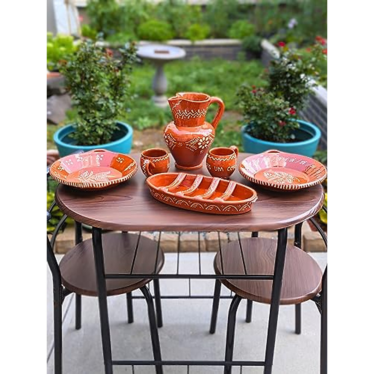 Large Traditional Portuguese Pottery Terracotta Clay Sausage Roaster Made in Portugal