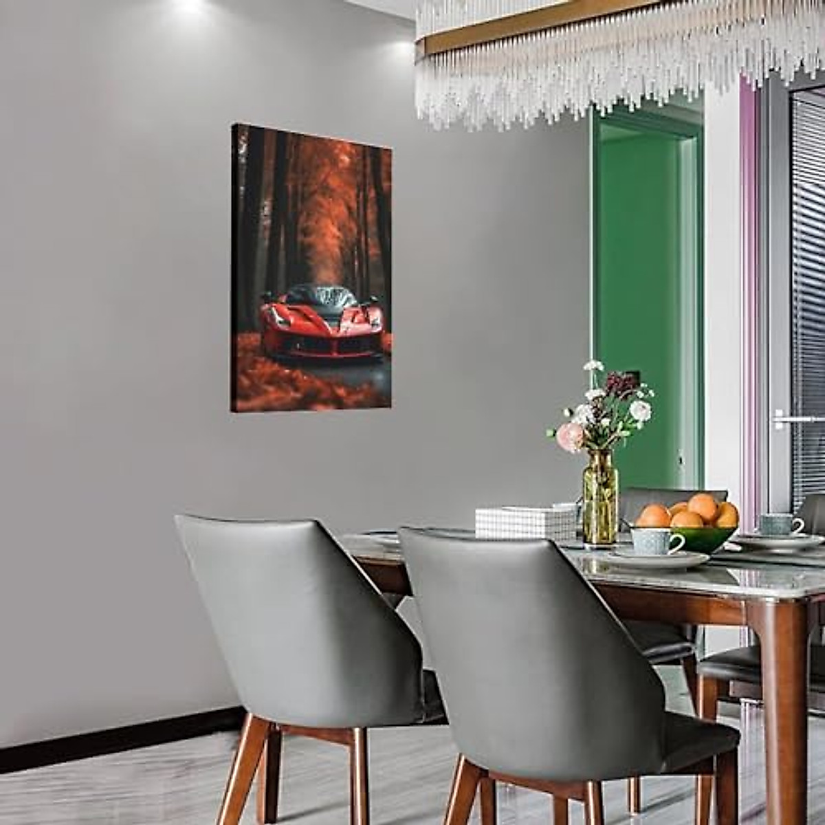 Car Poster Ferrari F40 Supercar Posters Racing Car Canvas Wall Art For Boy's Bedroom SuperCar Wall Decor Frame-style 20x30inch(50x75cm)