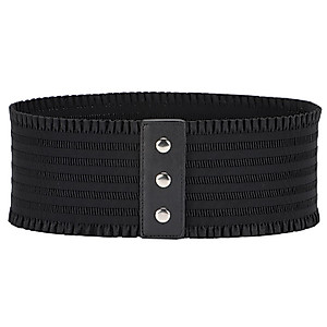 ALAIX Women's Wide Belt Stretchy Dress Belts Elastic Snap-Button Corset Belts for Women Waist Belt Waistband