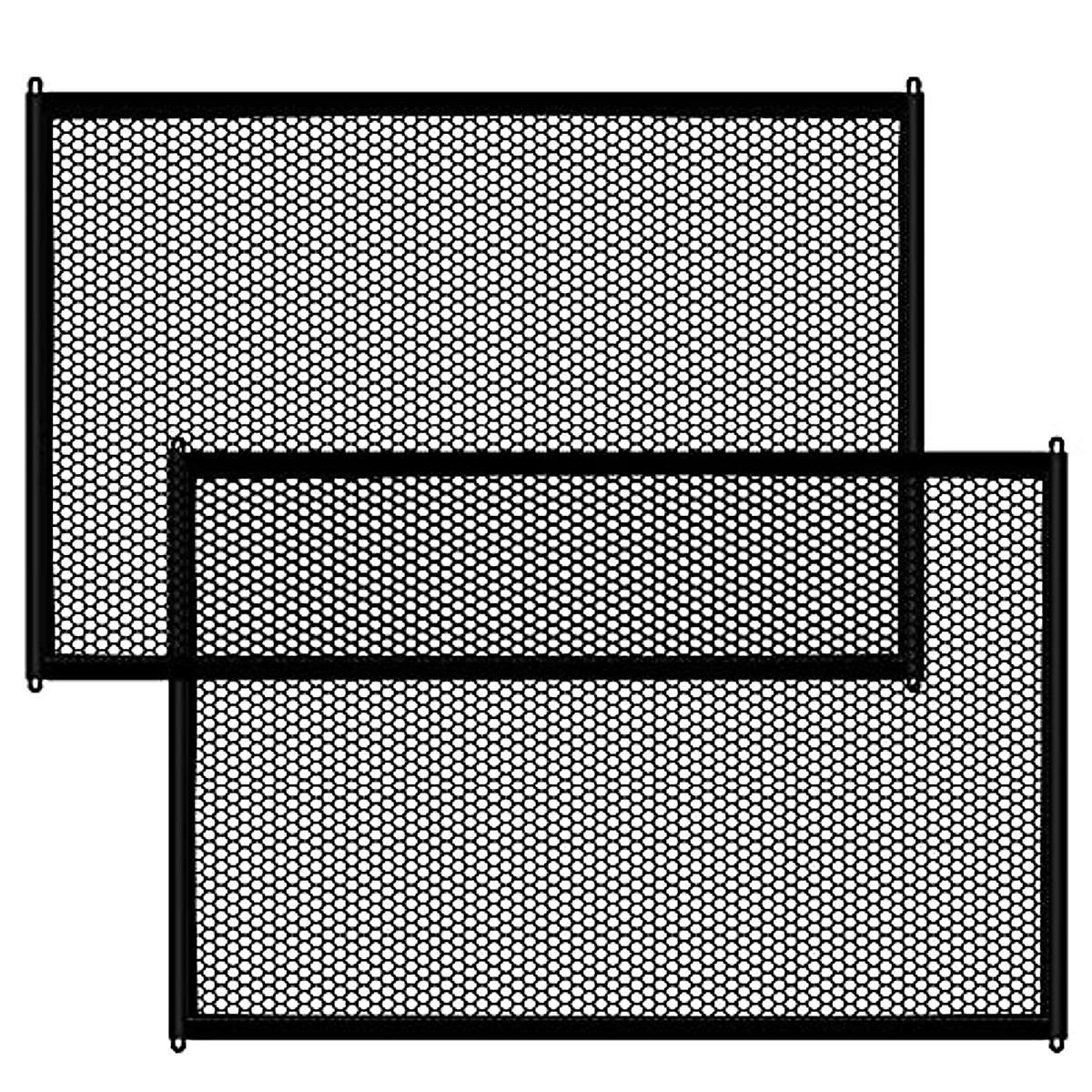 2 Pack Dog Gate, Mesh Baby Gate, 43.3'' X 28.3'' Pet Gate for The House, No Drilling Puppy Gate for Stairs & Doorways Install Anywhere,12 Hooks by Lofekea