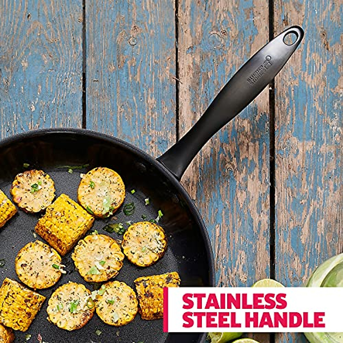 Kitchen Stories by GreenPan Healthy Ceramic Nonstick Stainless Steel Frying Pan, 8"