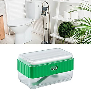 VINGVO Box, Plastic Lathering Tray Decorative for Hotel (Green)