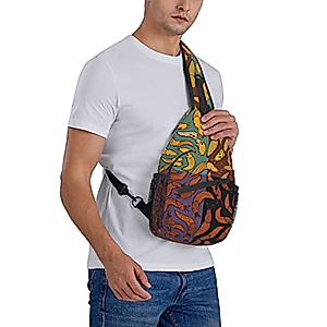 SWEET TANG Fashion Sling Shoulder Backpack Outdoor Sports Daypack Compatible with Banana Slug, Mens and Boys Crossbody Backpack for Daily Outdoor