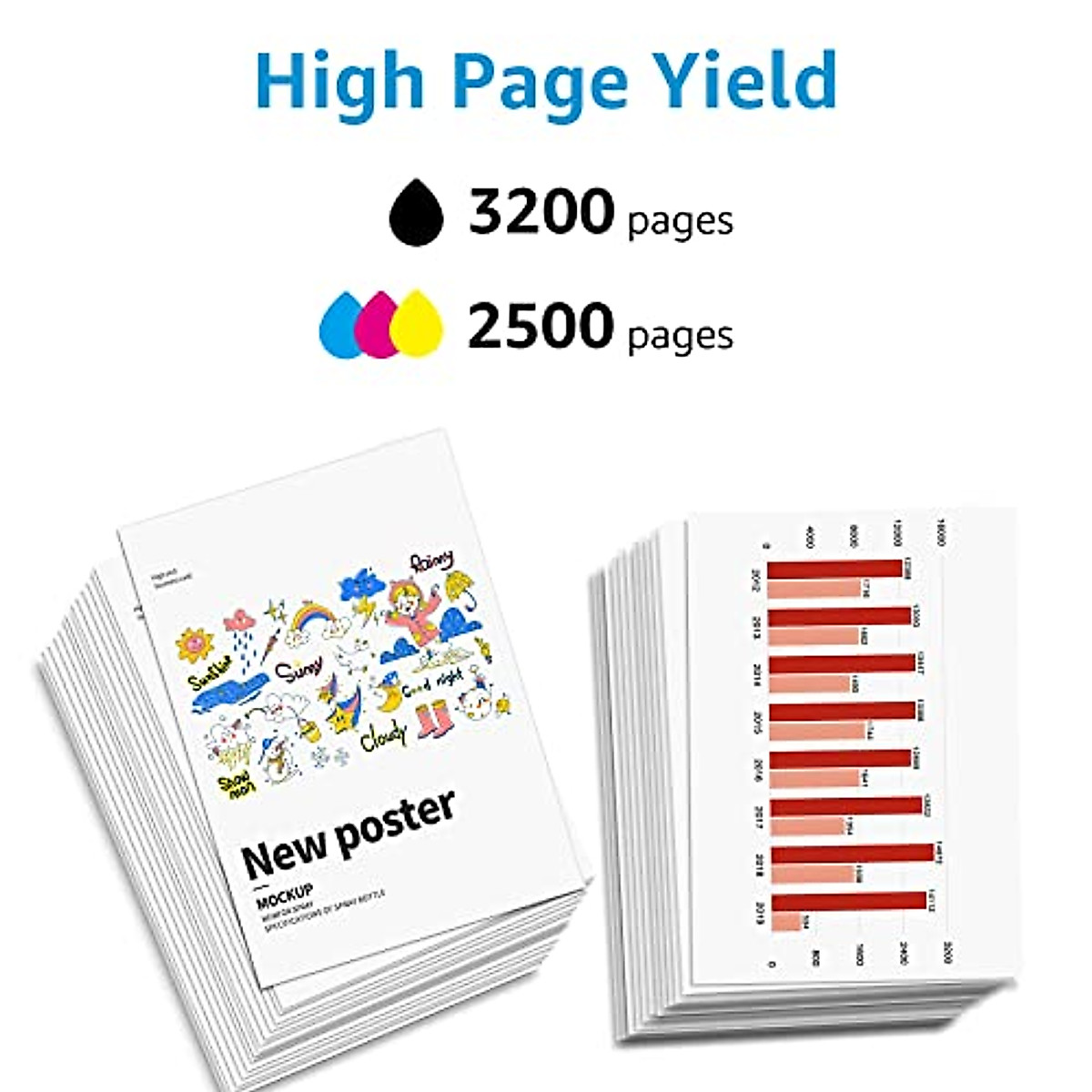 HOTOINK 202X Toner Cartridge 4 Pack Compatible Replacement for HP 202X 202A CF500X CF500A Color Pro MFP M281fdw M281cdw M254dw M281fdn 281fdw M254 M281 Toner Printer (Black Cyan Yellow Magenta)