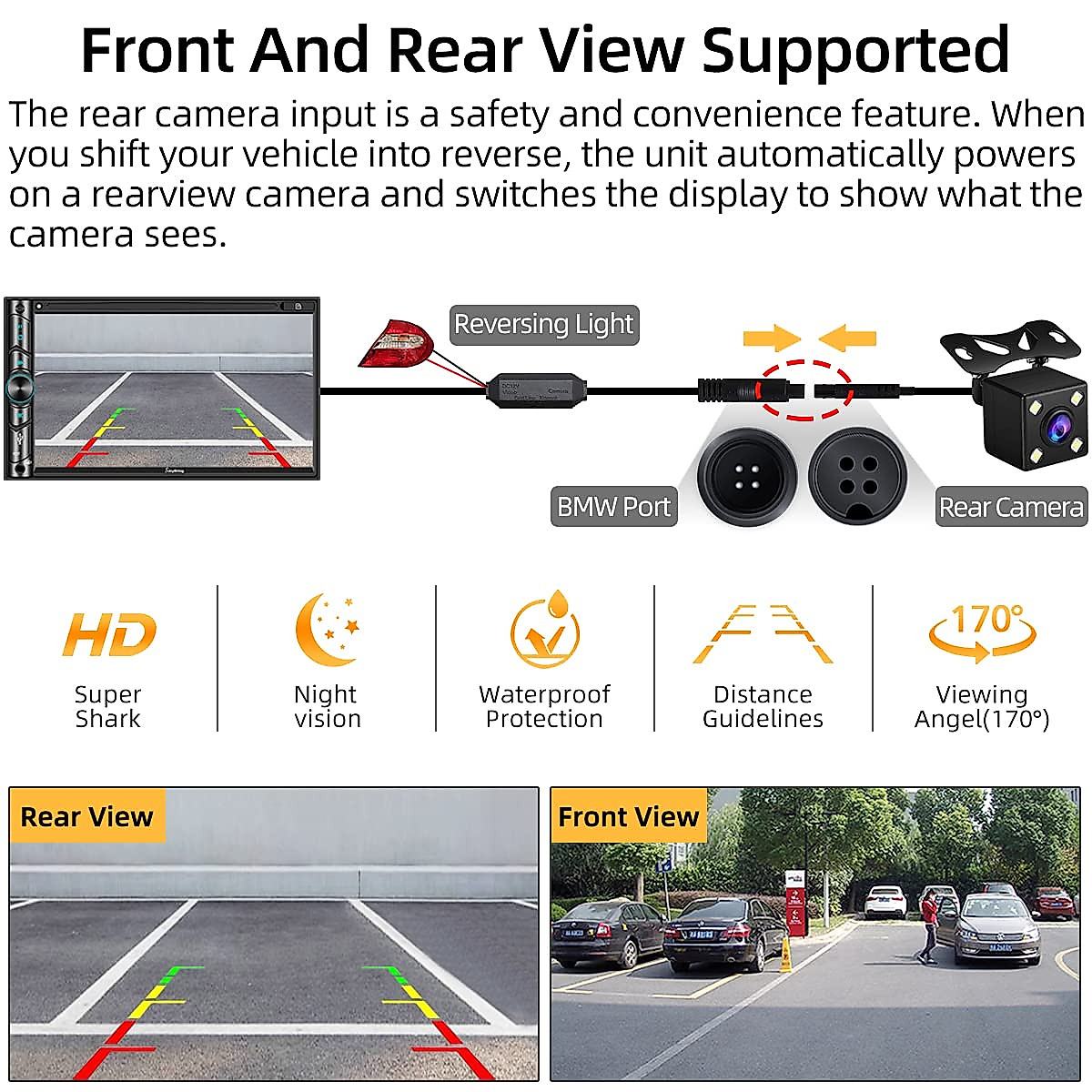 Double DIN CarPlay Multimedia Player, 7" HD Capacitive Touchscreen, Car Stereo with Backup Camera, Bluetooth, 16-Band EQ, Steering Wheel Controls, Mirror-Link, USB/SD Port, AM/FM Car Radio Receiver
