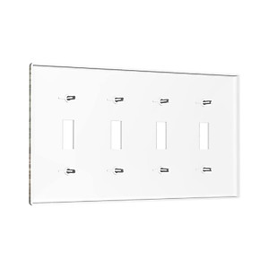 Sea Turtle Quad Toggle Light Switch Cover 4 Gang Decorative Wall Plate for Kids Girls Bedroom Kitchen Funny Room Decor 8" X 4.50"