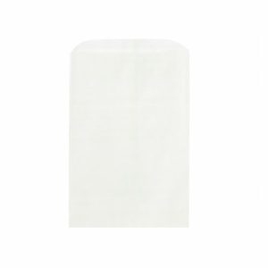 Premium Quality White Paper Bags Flat Merchandise Bags 5" x 7.5" 100 pack