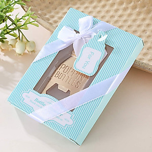 24pcs Poppin Bottle Bottle Opener Baby Shower Favors Gift for Boy with Exquisite Packaging Box,Baby Shower Souvenirs For Guests Boy Baby Shower Party Decor Supplies by WeddParty (Blue A, 24)